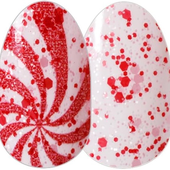 Color Street | Makeup | Color Street Candy Cane Crush Red White Glitter ...